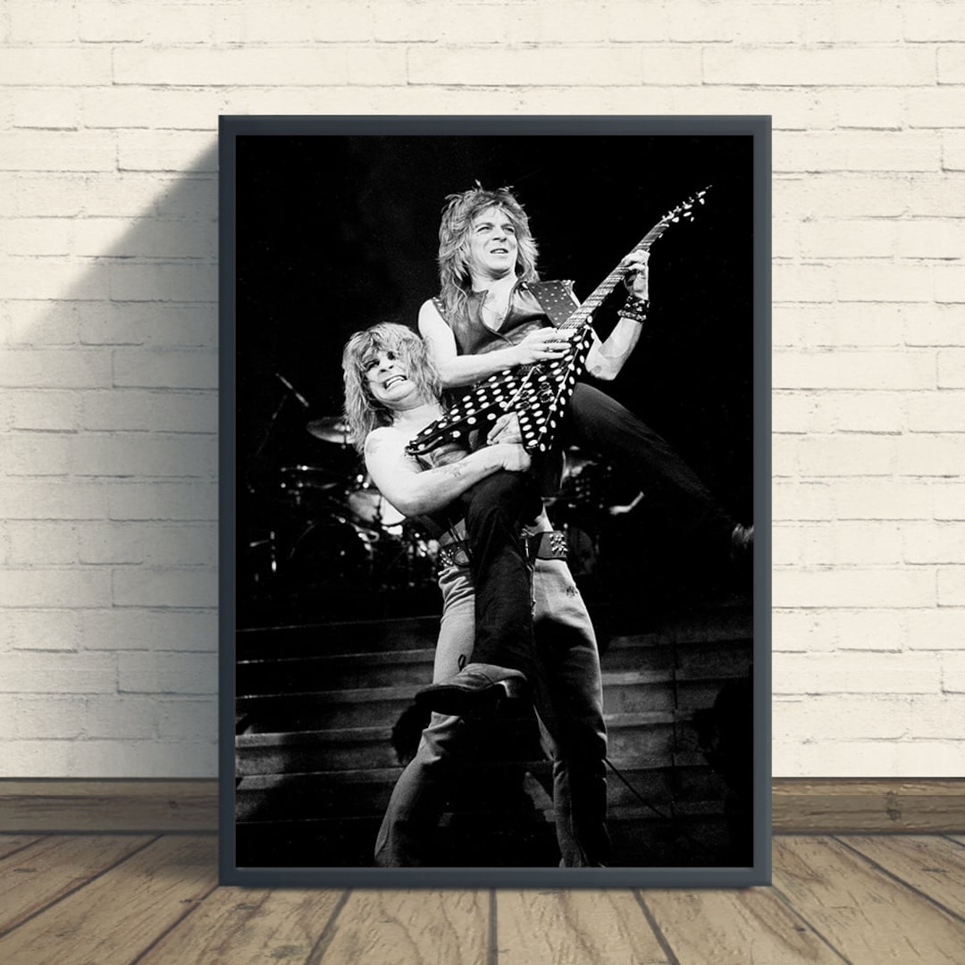 Tribute Ozzy Osbourne Randy Rhoads Art Poster Print, Room Decor, Gifts ...