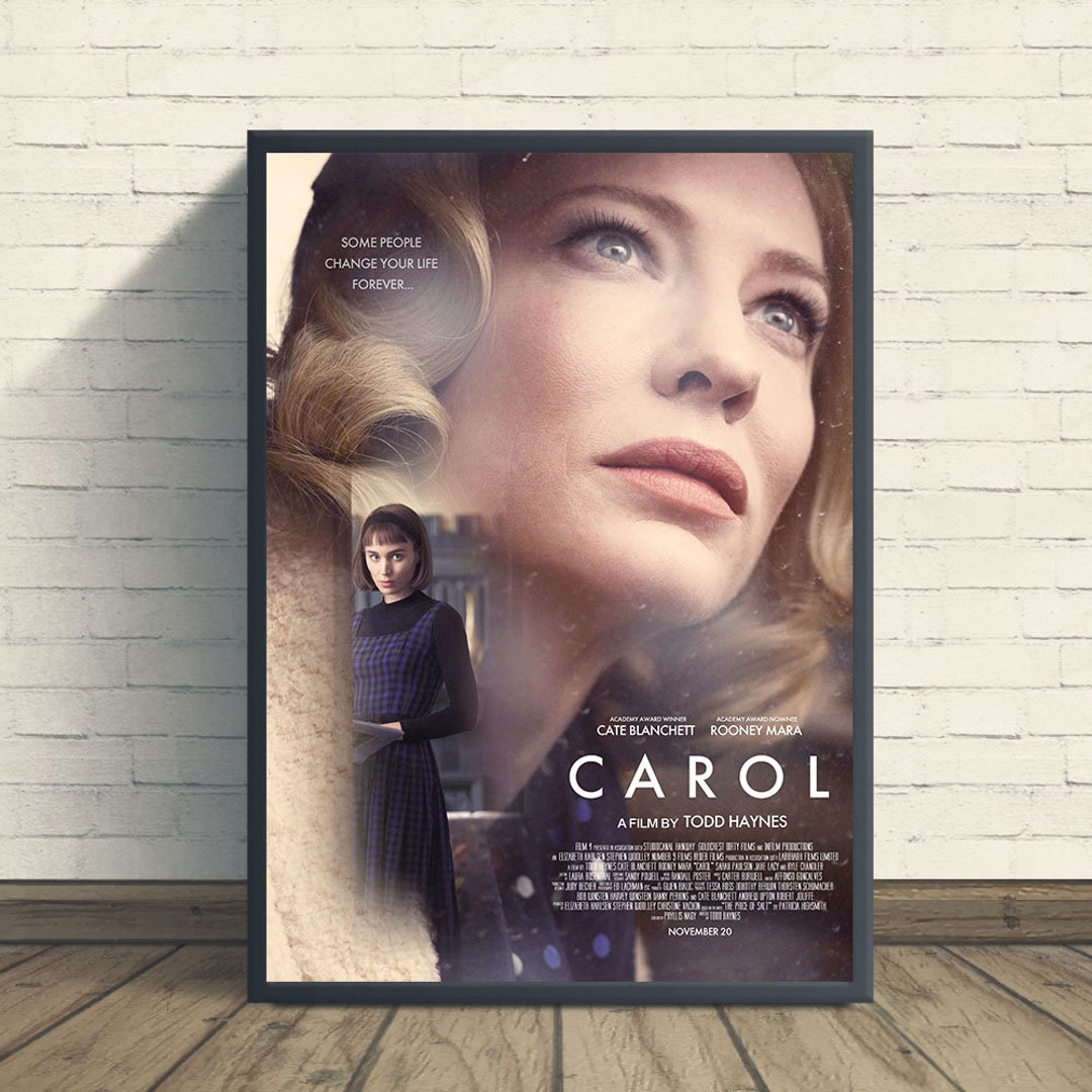 Carol Movie Poster, Canvas Poster Printing, Classic Movie Wall Art for ...