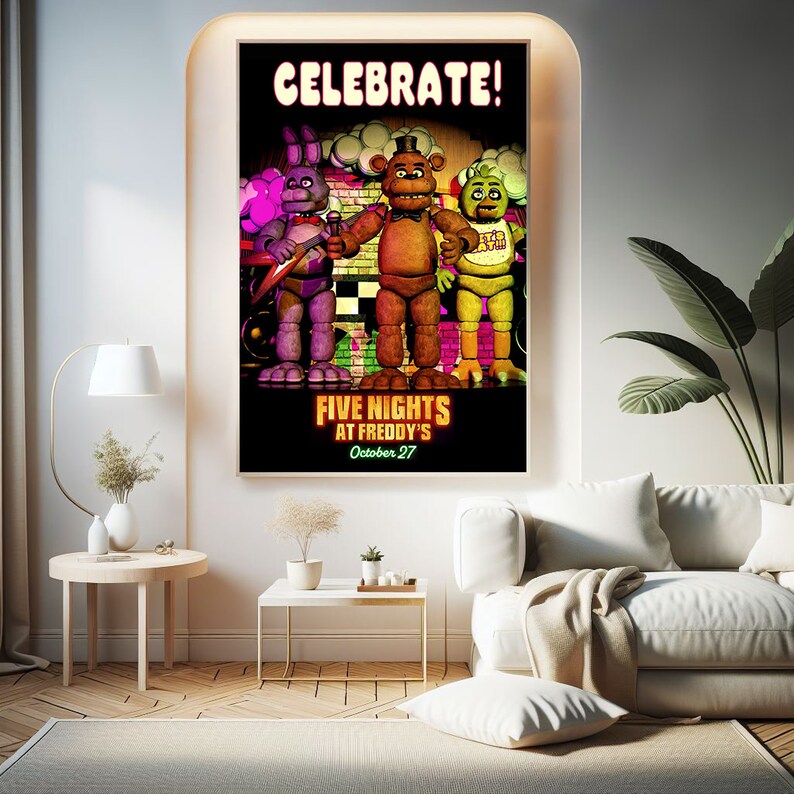 Five Nights at Freddy's Movie Poster Vintage Retro Art Print Wall Art ...