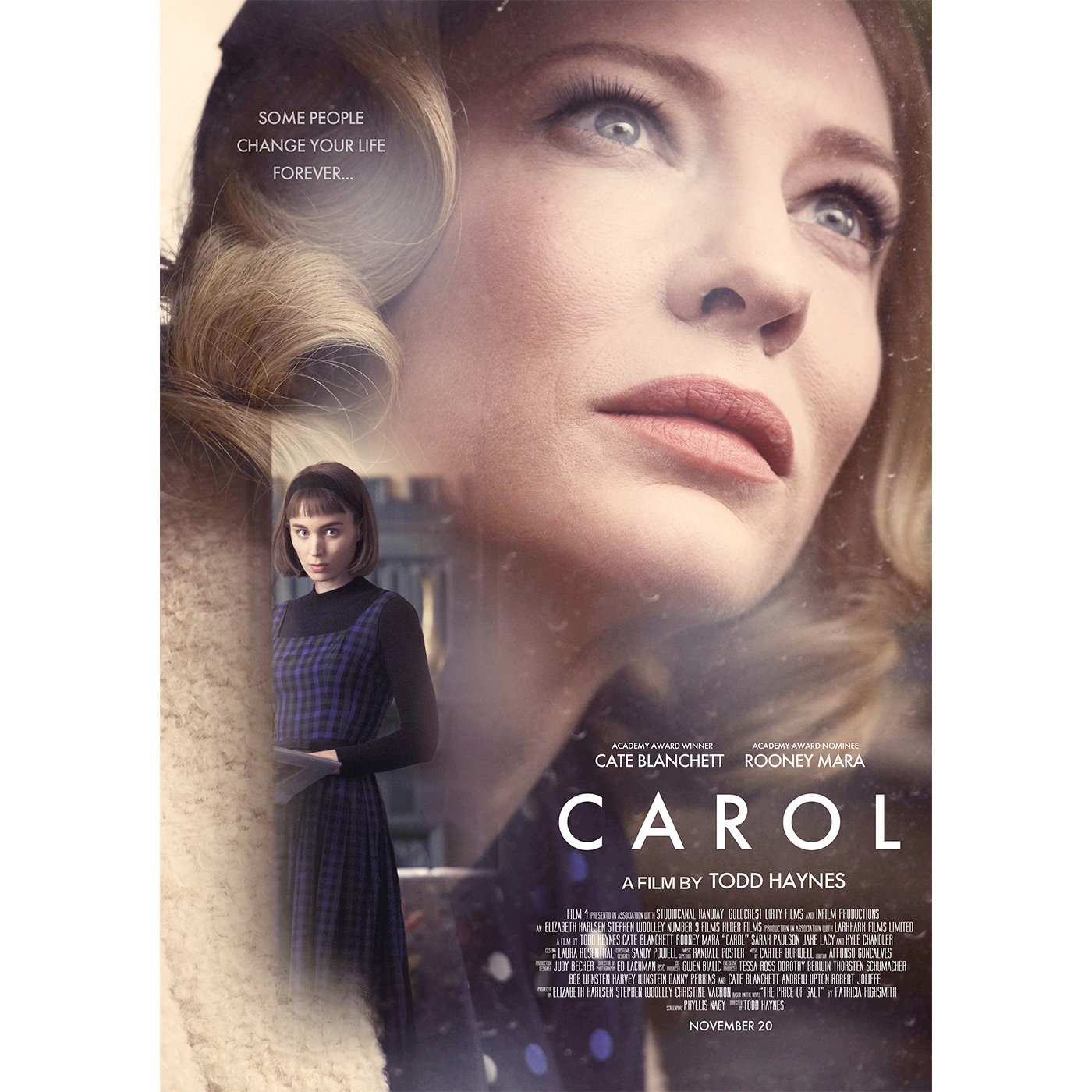 Carol Movie Poster, Canvas Poster Printing, Classic Movie Wall Art for ...