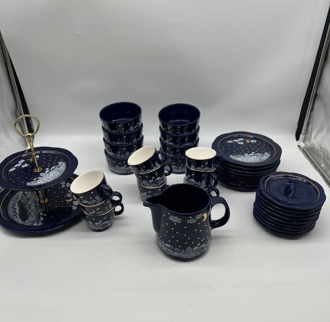 Pretty porcelain Dinnerware Set RARE - Etsy