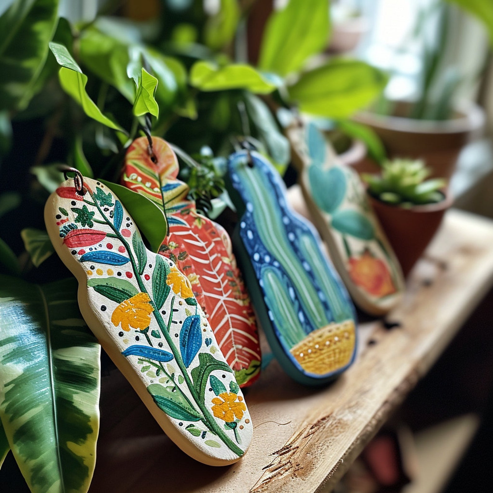 Handcrafted Ceramic Plant Markers in Full Bloom - Etsy