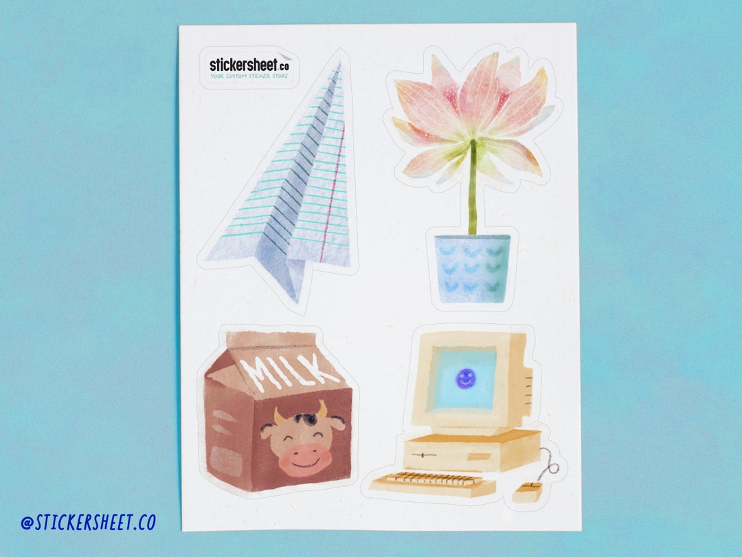 Watercolor Everyday Items Stickersheet (4x5") - Etsy