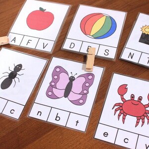 Letter Sound Clip Cards - Etsy