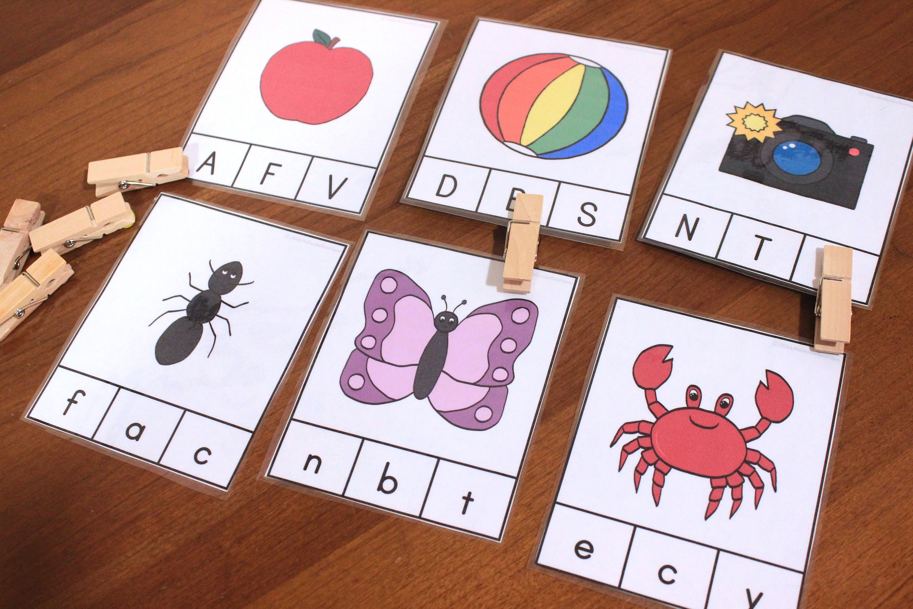 Letter Sound Clip Cards - Etsy