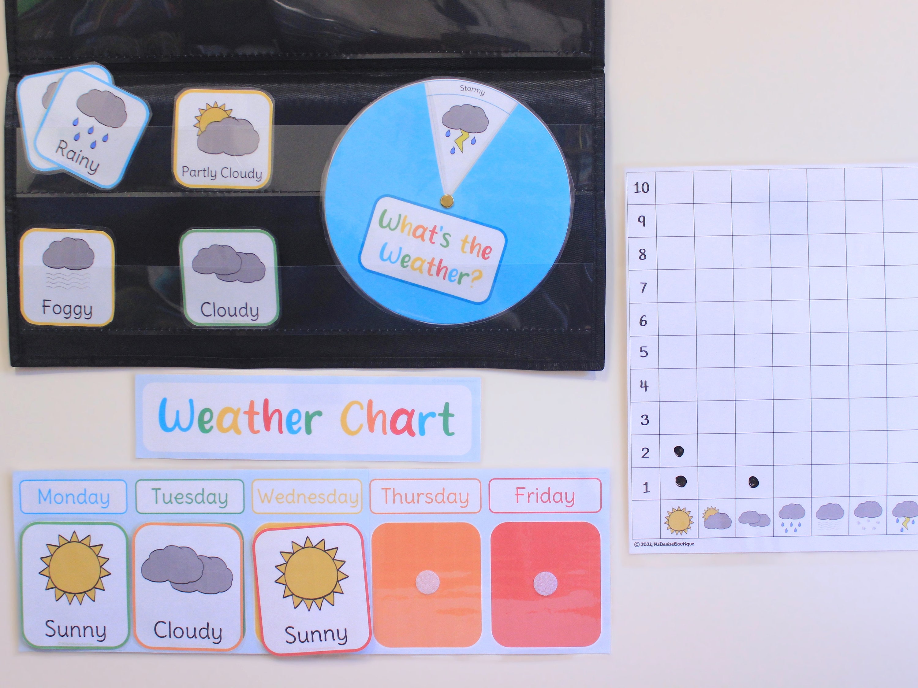 Preschool Weather Chart (alternative Rainbow) - Etsy