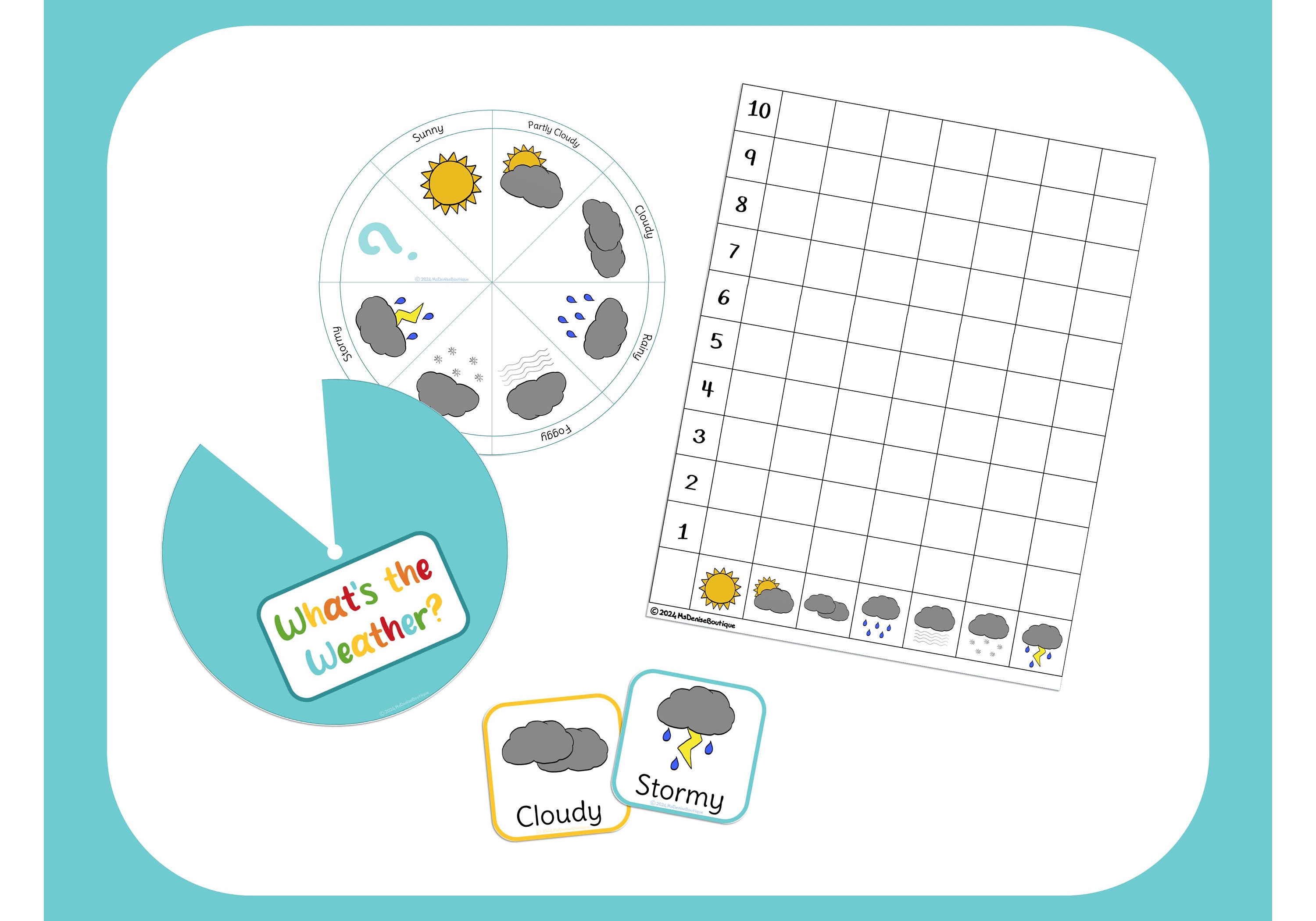 Preschool Weather Chart (alternative Rainbow) - Etsy