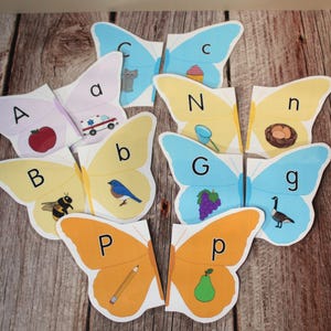 Letter Match Butterfly Set | Preschool | Literacy | - Etsy