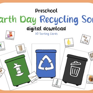 Earth Day Recycling Sort - Etsy