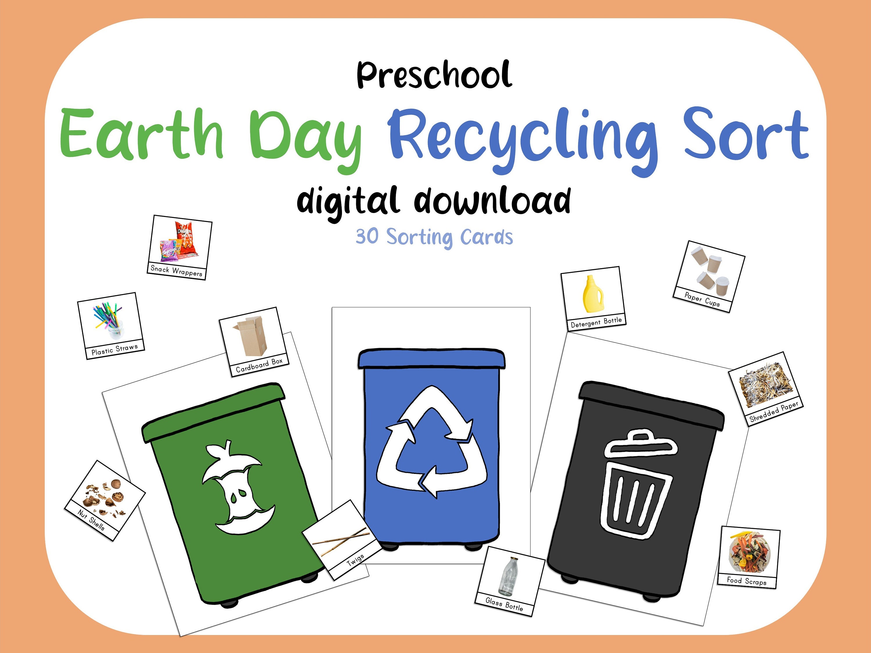 Earth Day Recycling Sort - Etsy