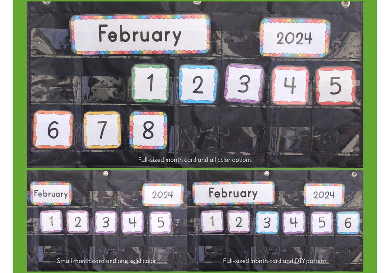 Mix N' Match Rainbow Calendar Set - Etsy