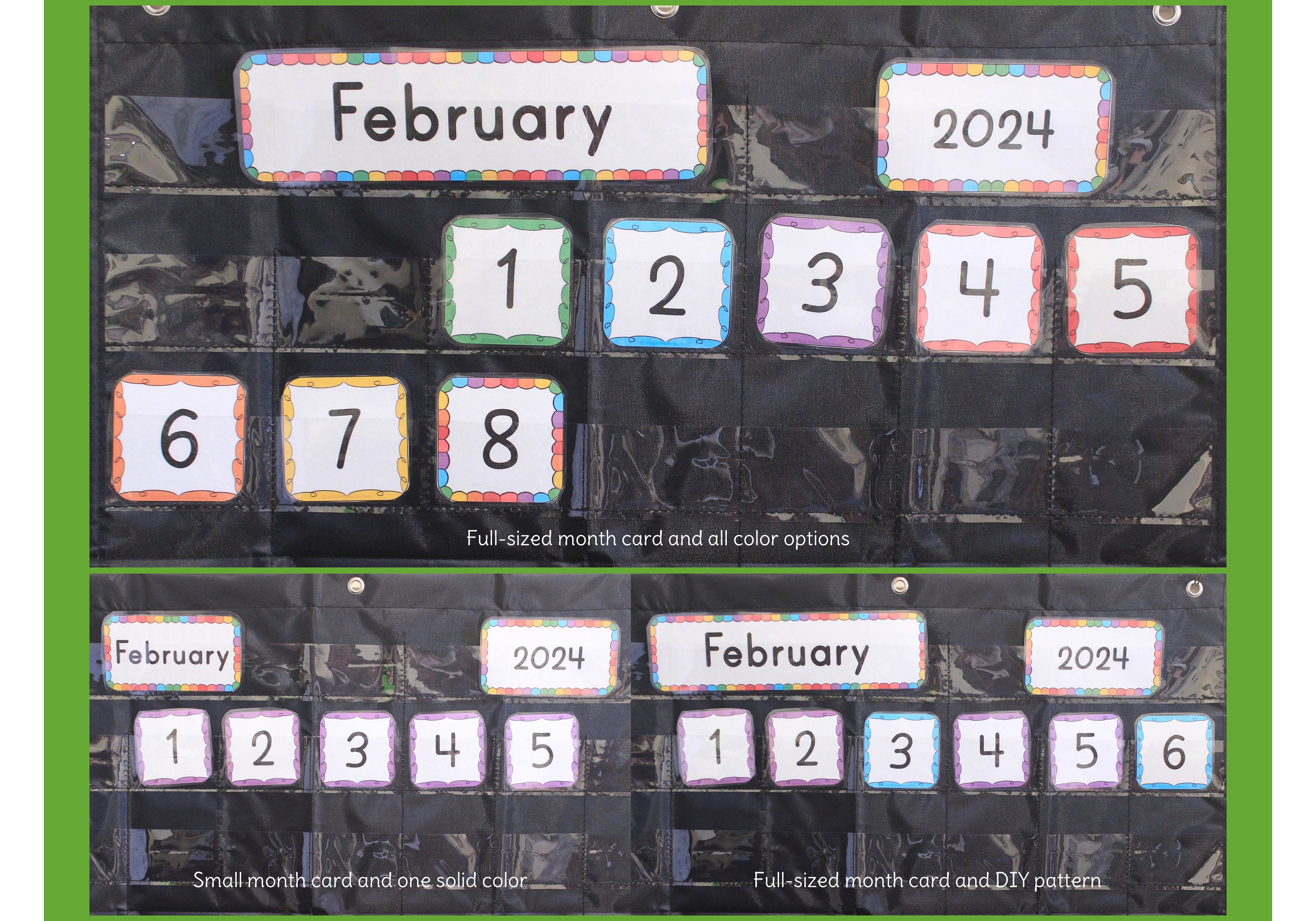 Mix N' Match Rainbow Calendar Set - Etsy