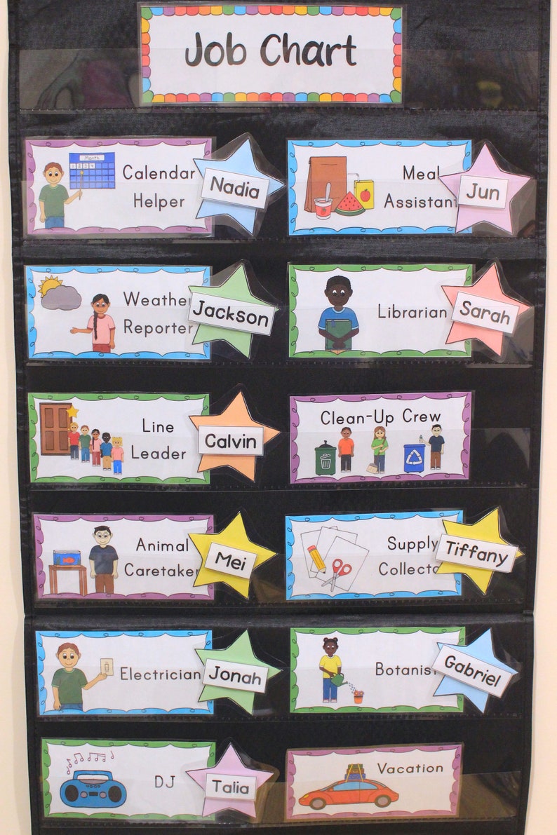 Classroom Job Chart - Etsy