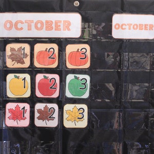 Fall Calendar Piece Set - Etsy