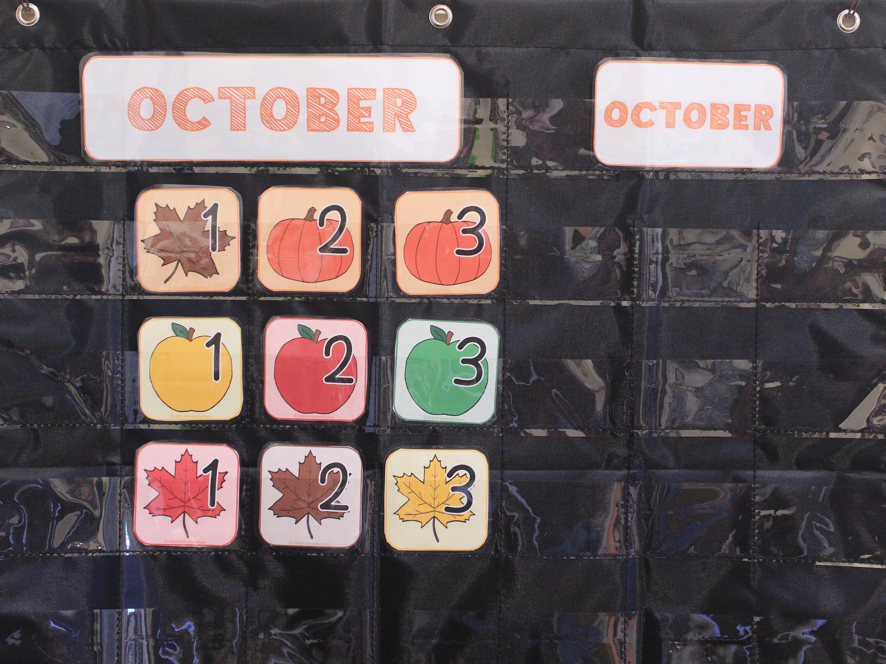 Fall Calendar Piece Set - Etsy