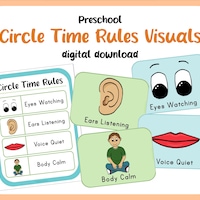 Circle Time Rules Visuals - Etsy