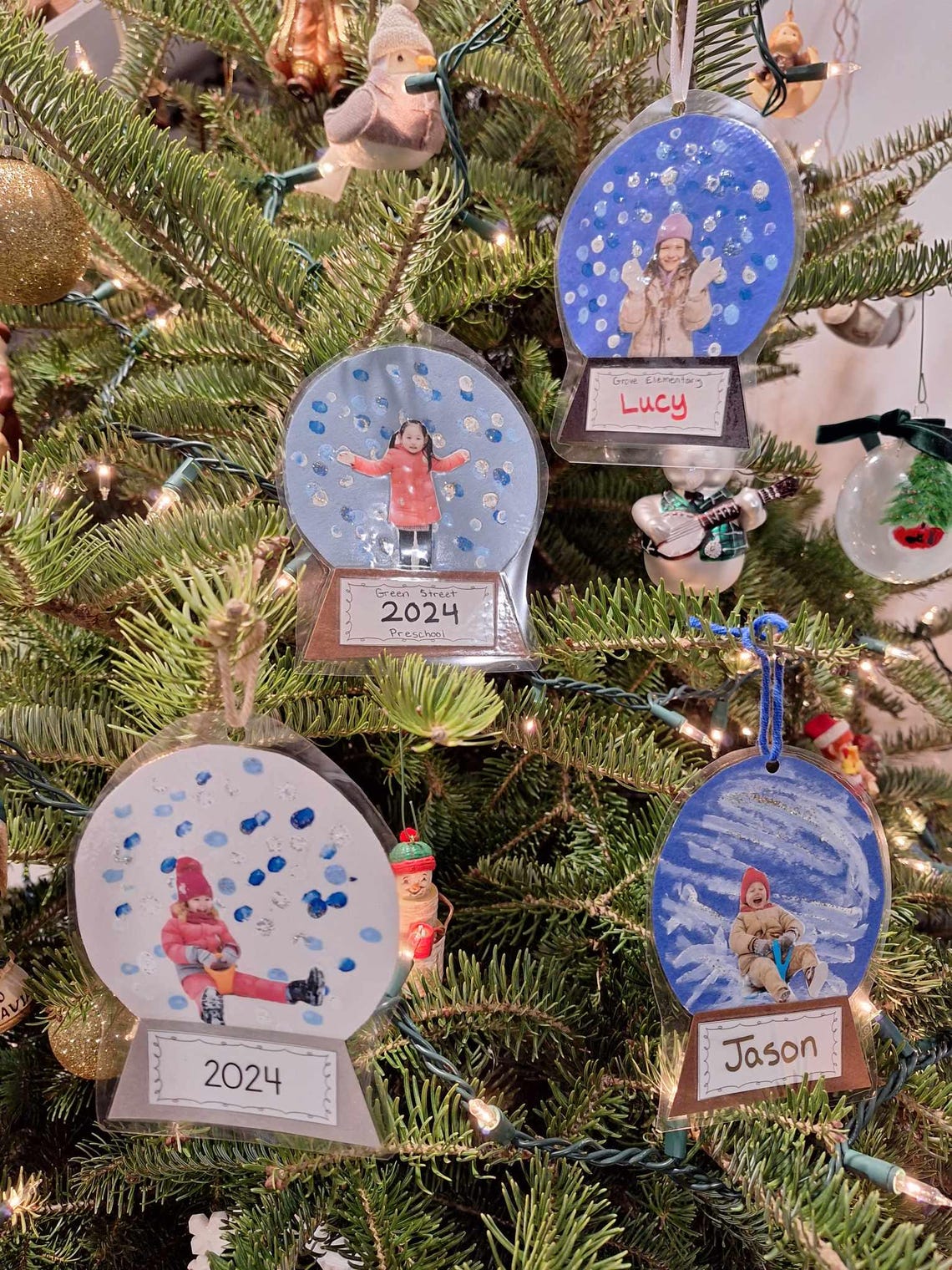 Preschool Snow Globe Ornament | School Keepsake | Printable Template - Etsy