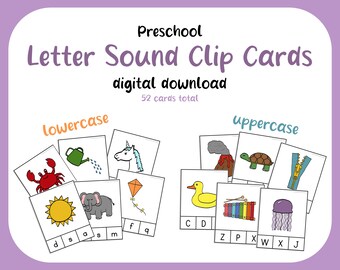 Nursery Rhyme Beginning Letter Sound Clip Cards Child Inspired ...