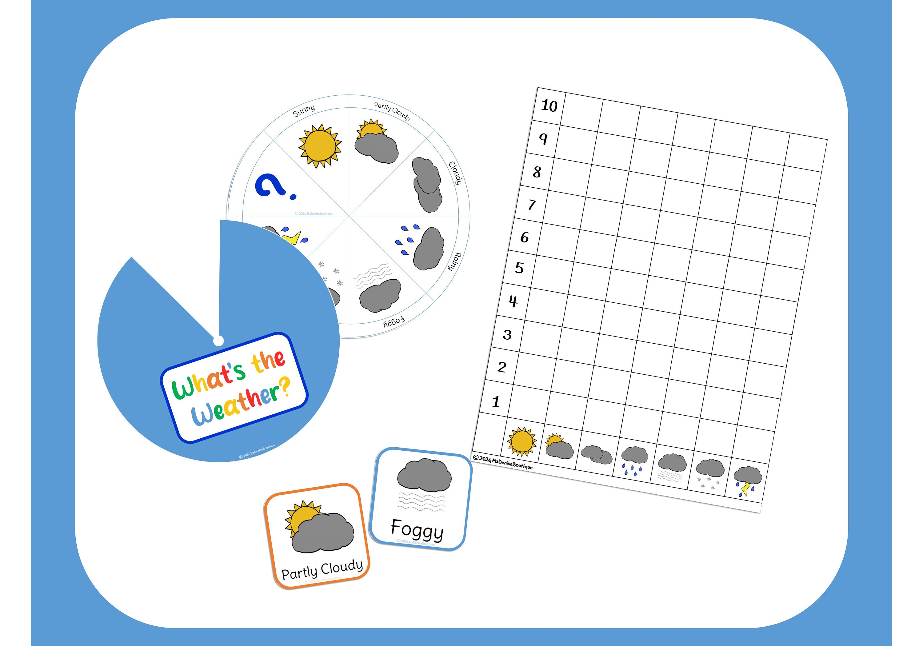 Preschool Weather Chart (original Rainbow) - Etsy