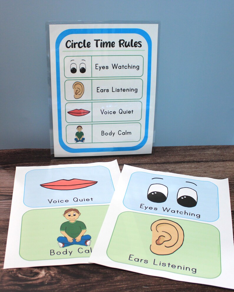 Circle Time Rules Visuals - Etsy