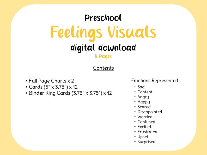 Classroom Feelings Visuals - Etsy