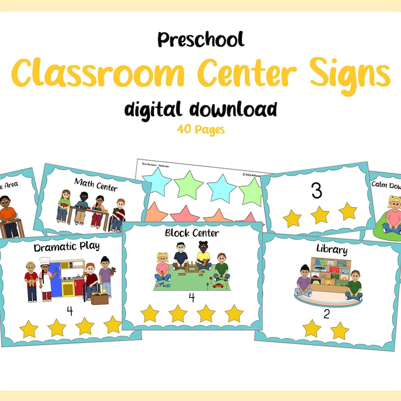 Preschool Center Signs - Etsy