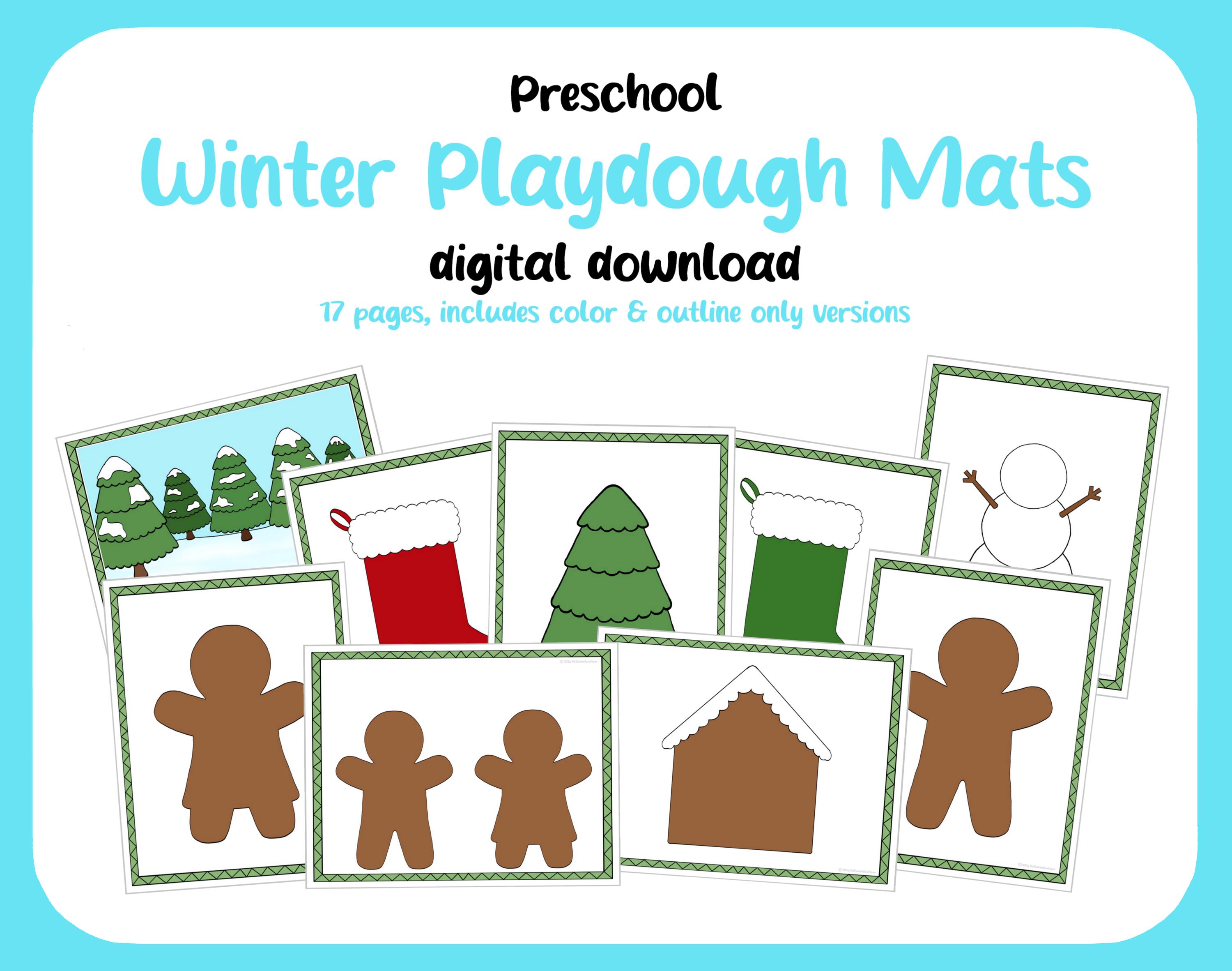 Winter Playdough Mats - Etsy