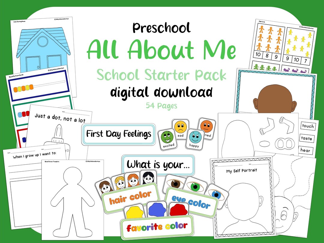 All About Me School Starter Pack - Etsy
