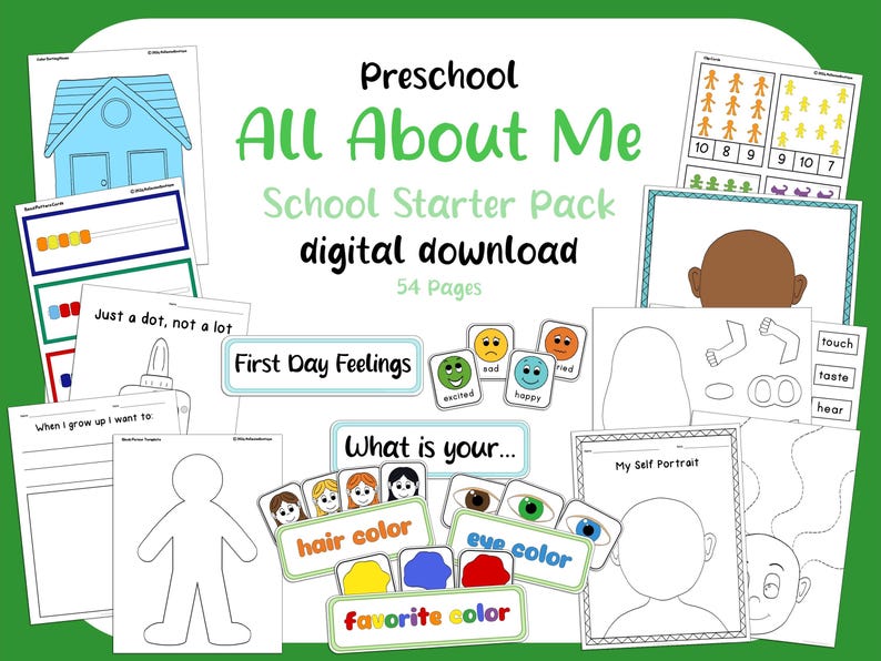All About Me School Starter Pack - Etsy