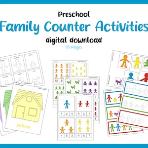 Preschool Math ~ Family Counter Activities - Etsy