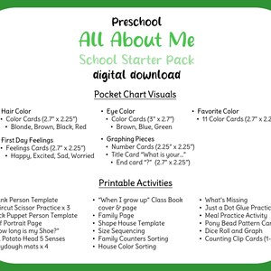 All About Me School Starter Pack - Etsy