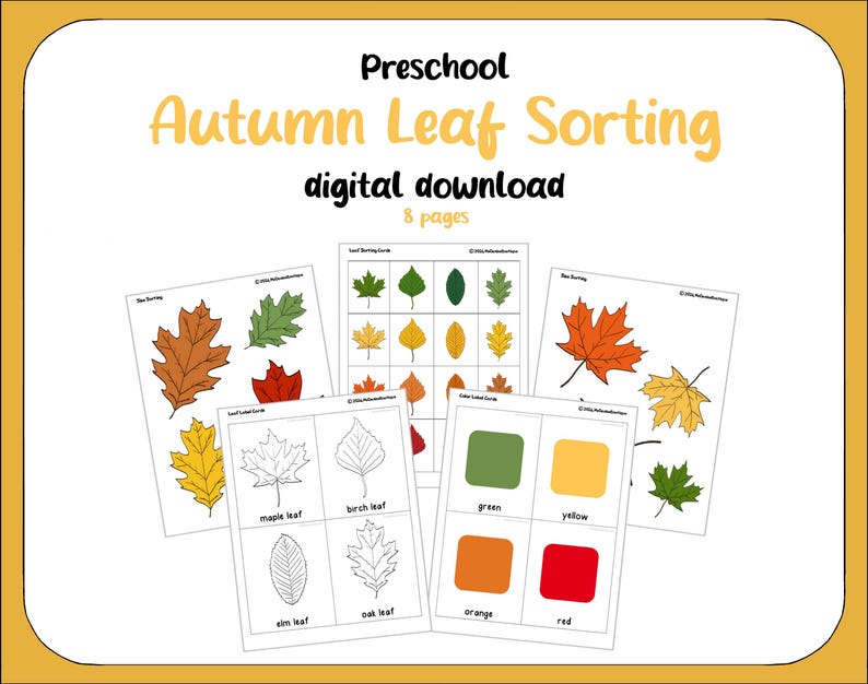 Autumn Leaf Sorting - Etsy