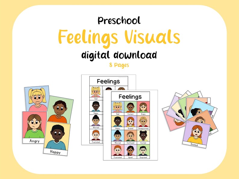 Classroom Feelings Visuals - Etsy