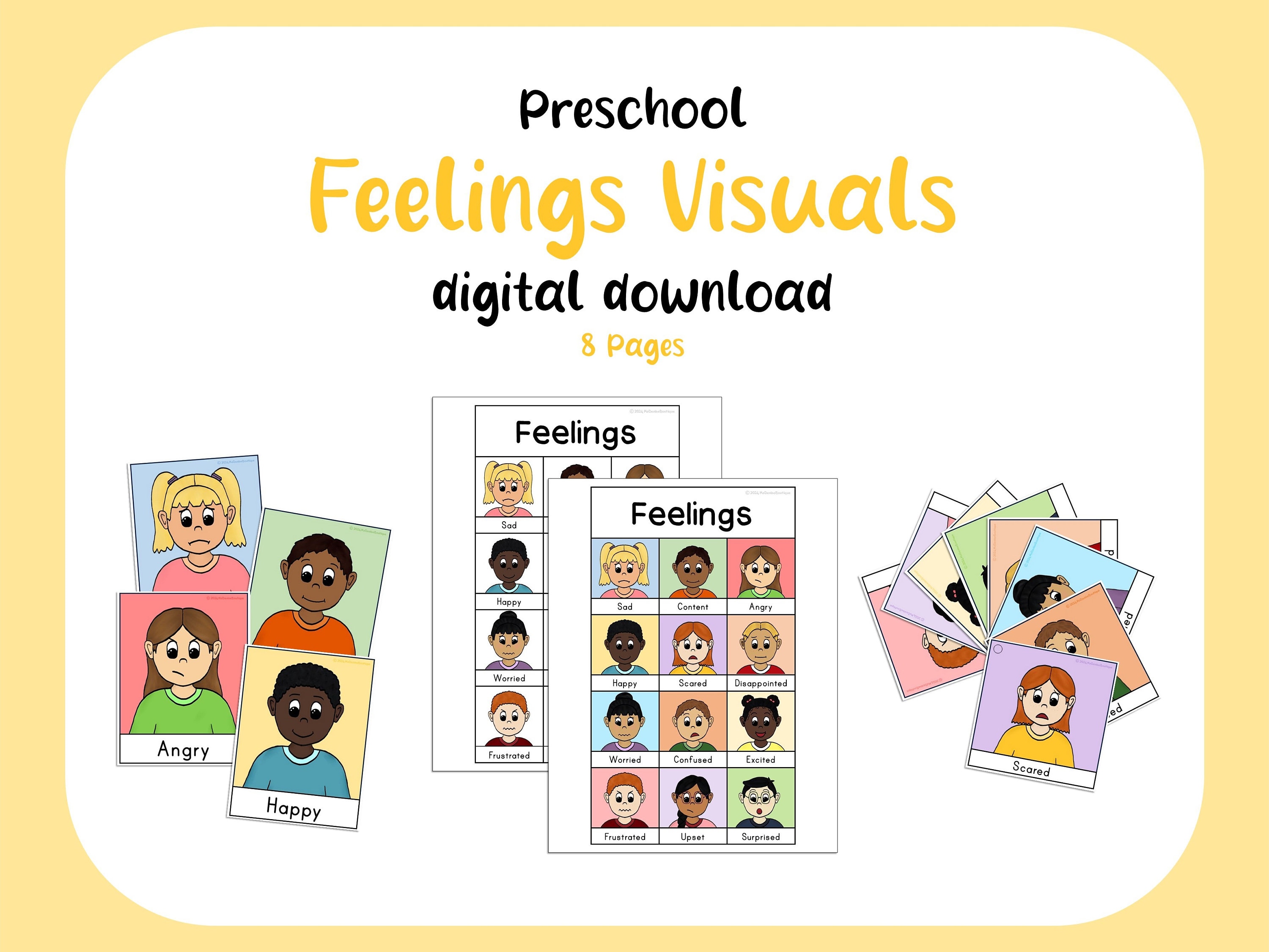 Classroom Feelings Visuals - Etsy