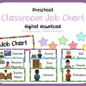 Classroom Job Chart - Etsy