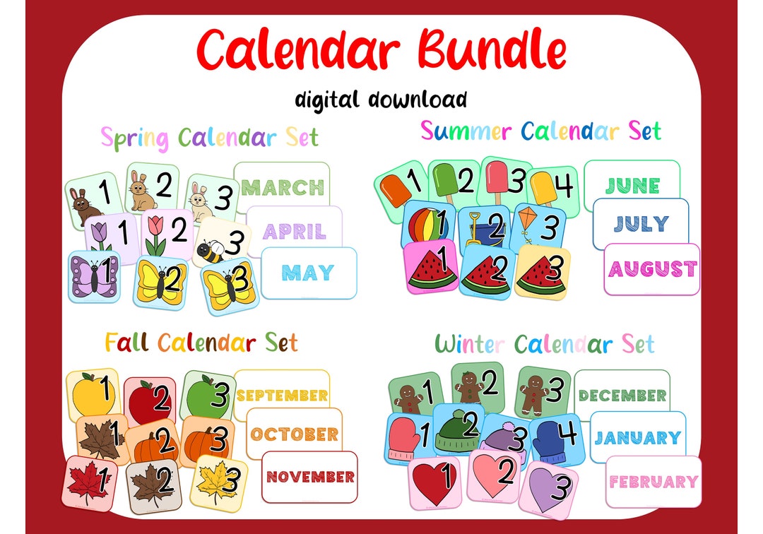 All Seasons Calendar Bundle - Etsy
