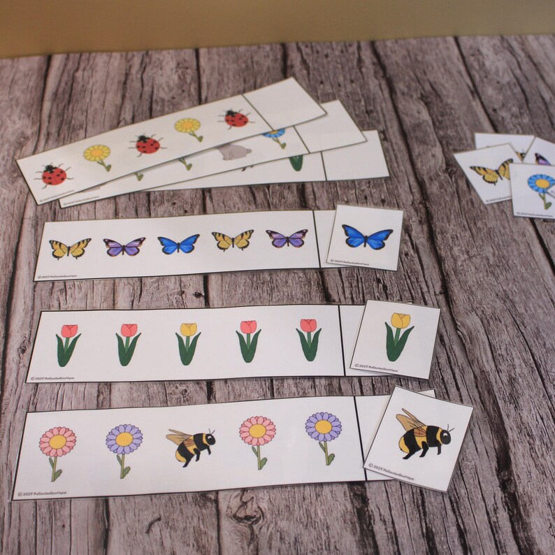 Pattern Practice Cards | Spring | Mathematics | Preschool | - Etsy