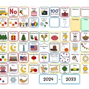 School Essentials & Holiday Calendar Pieces - Etsy