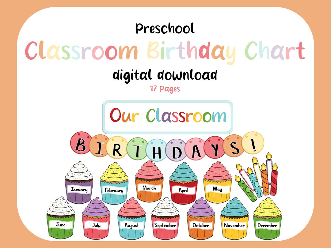 Classroom Birthday Chart - Etsy
