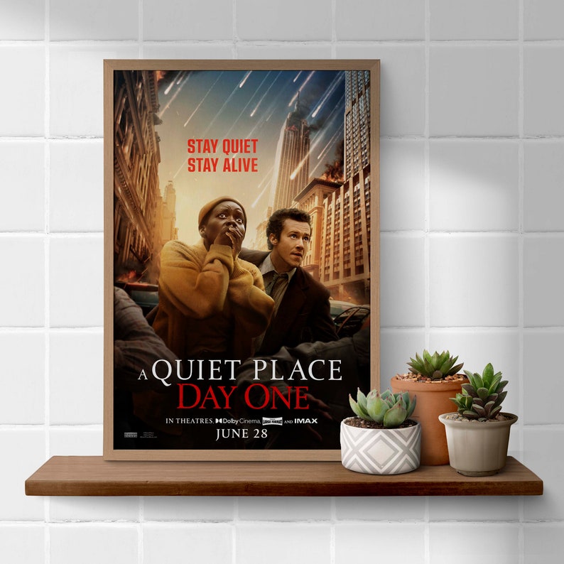 A Quiet Place Day One Movie Poster, Canvas Printed Posters, Room ...