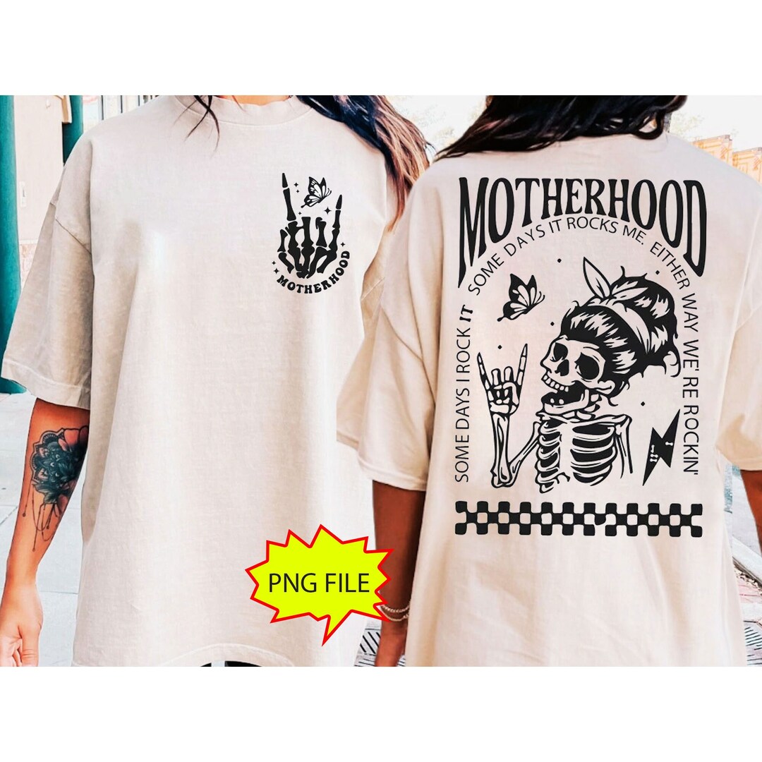 Motherhood PNG, Motherhood Rock Skeleton Png, Mama Funny Tour Png, Mama ...