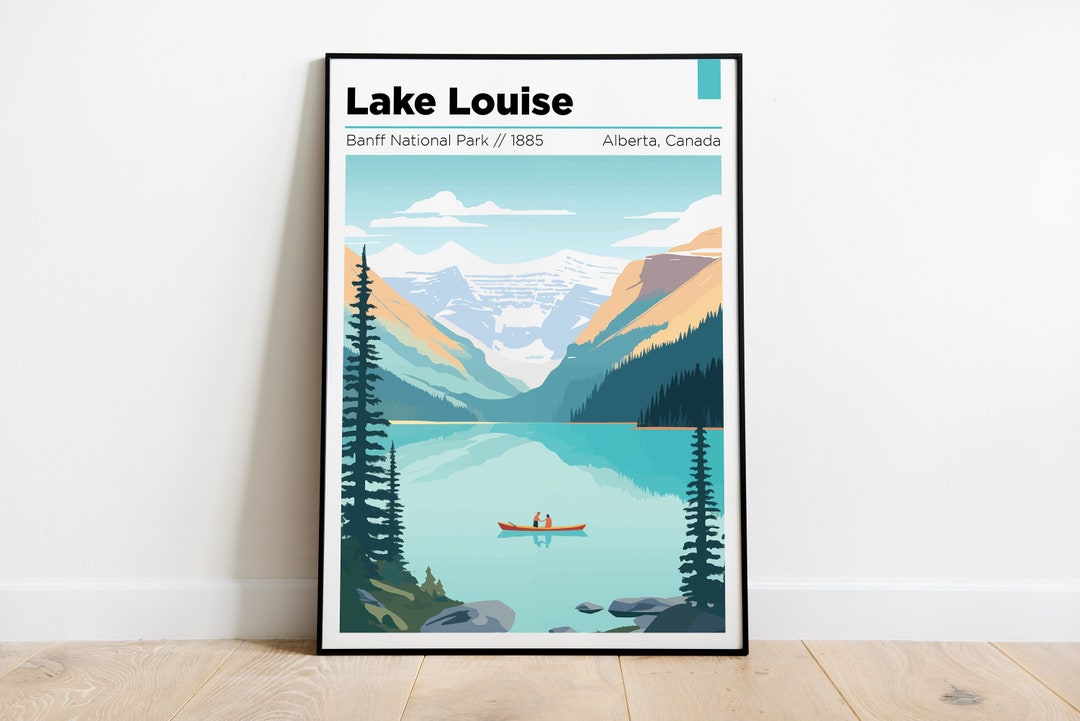 Lake Louise Travel Poster,banff National Park,lake Louise Art Print ...