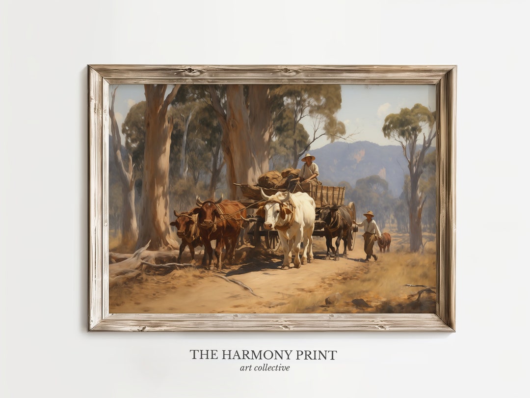 Printable Wall Art - Australian Landscape Oil Painting, Country Side ...