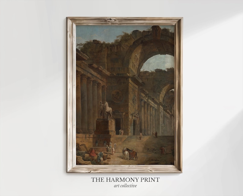 Ancient Rome Ruins, Hubert Robert 17th Century Print Roman Artwork ...