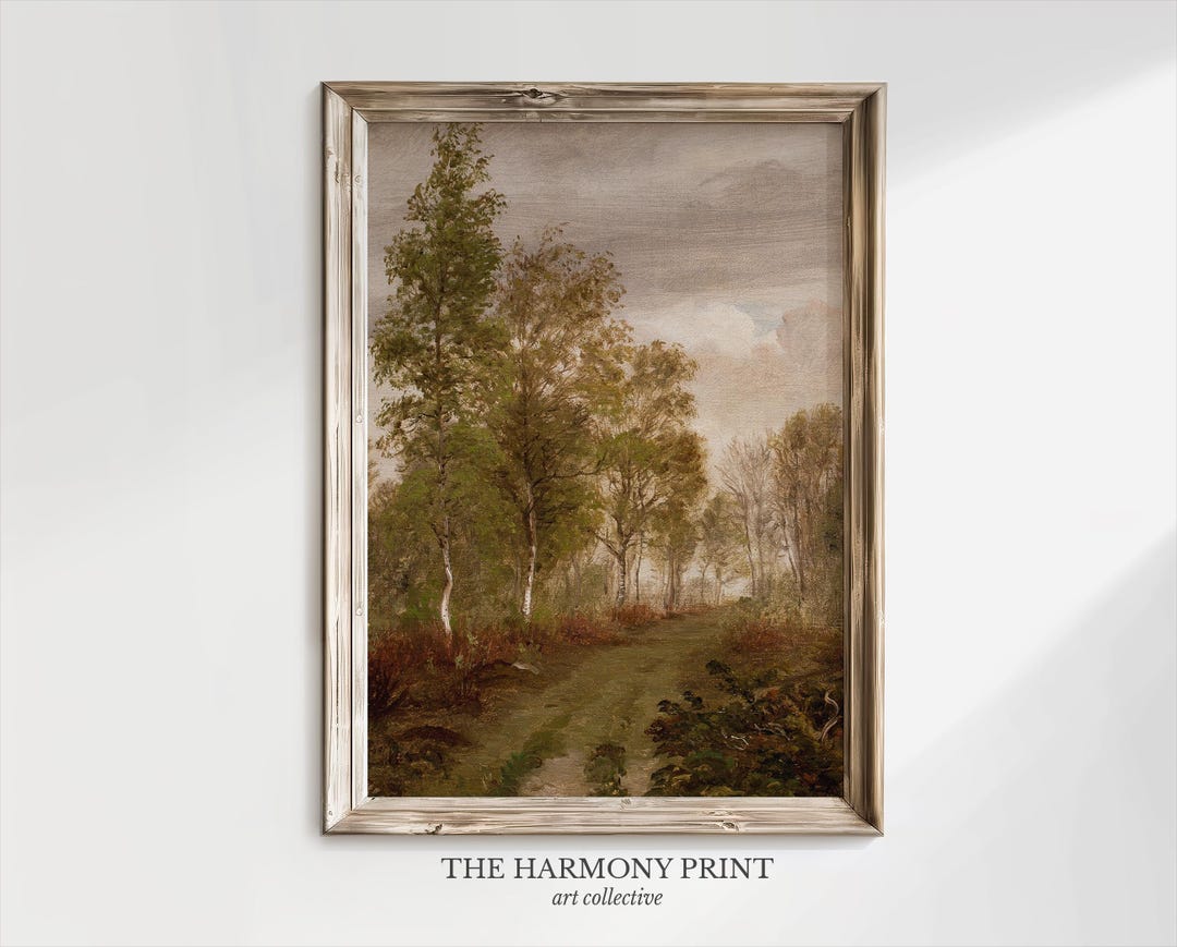 Vintage Forest Artwork, Skovgaard Famous Painters Art, Earthy Tones ...