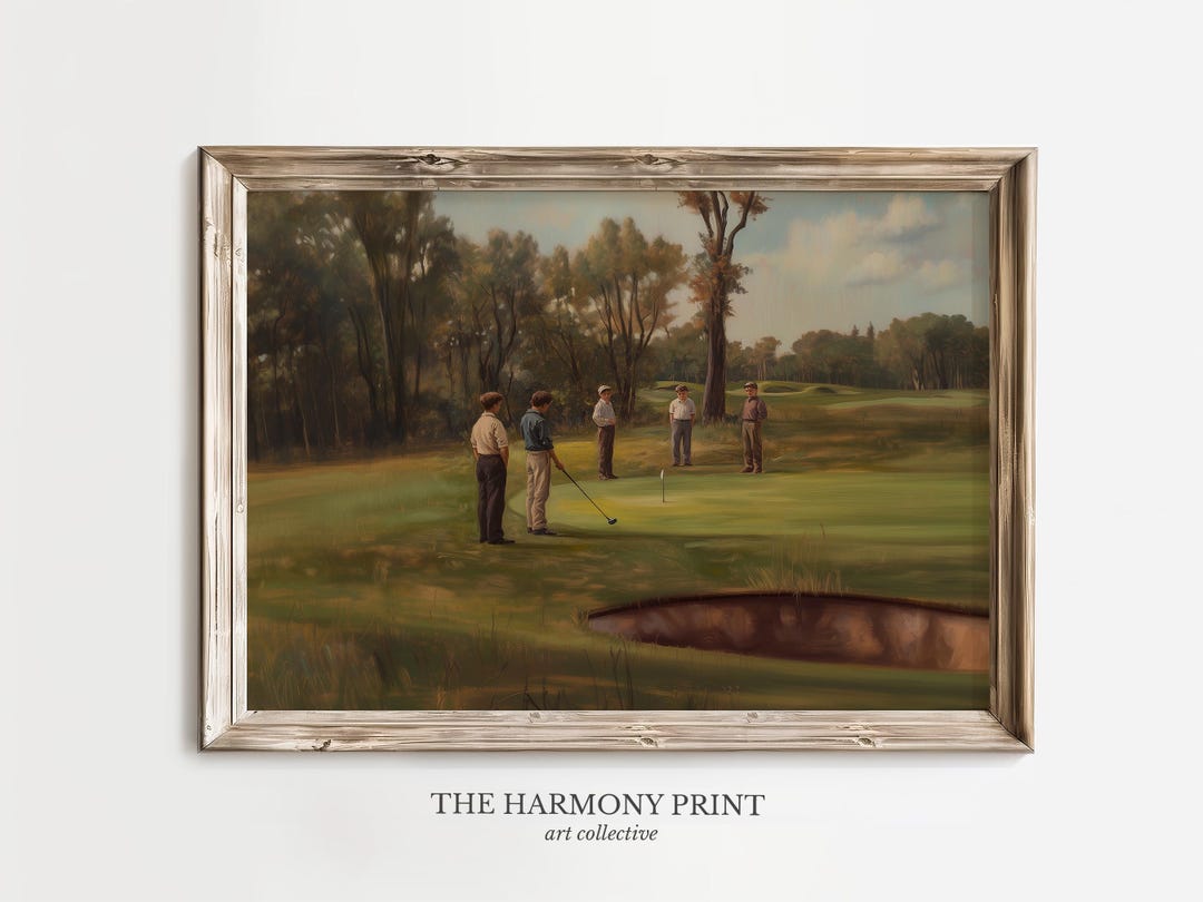 Vintage Golf Course Print: Classic Boys Sports Artwork - Etsy