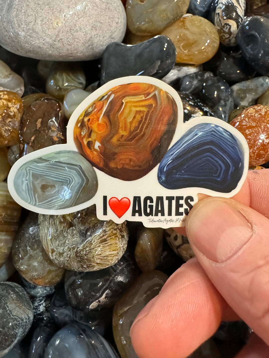 I Love Agates Vinyl Sticker - Etsy