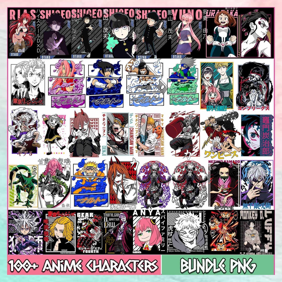 Mega Anime Character Bundle, Popular Anime Series, Printable, Anime ...