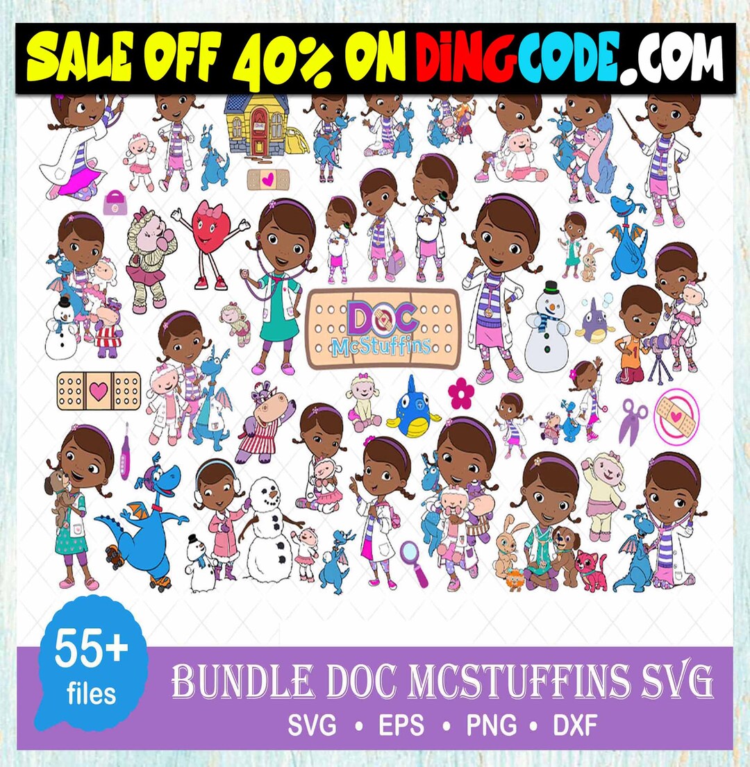 Doc Mcstuffins Clip Art Set, Children Kids Show Book Doctor Animal ...