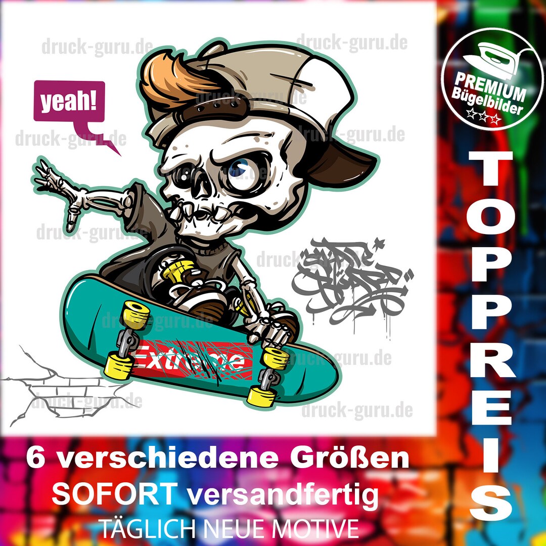 Iron-on Picture "graffiti Extreme Yeah" Graffiti Style - Etsy